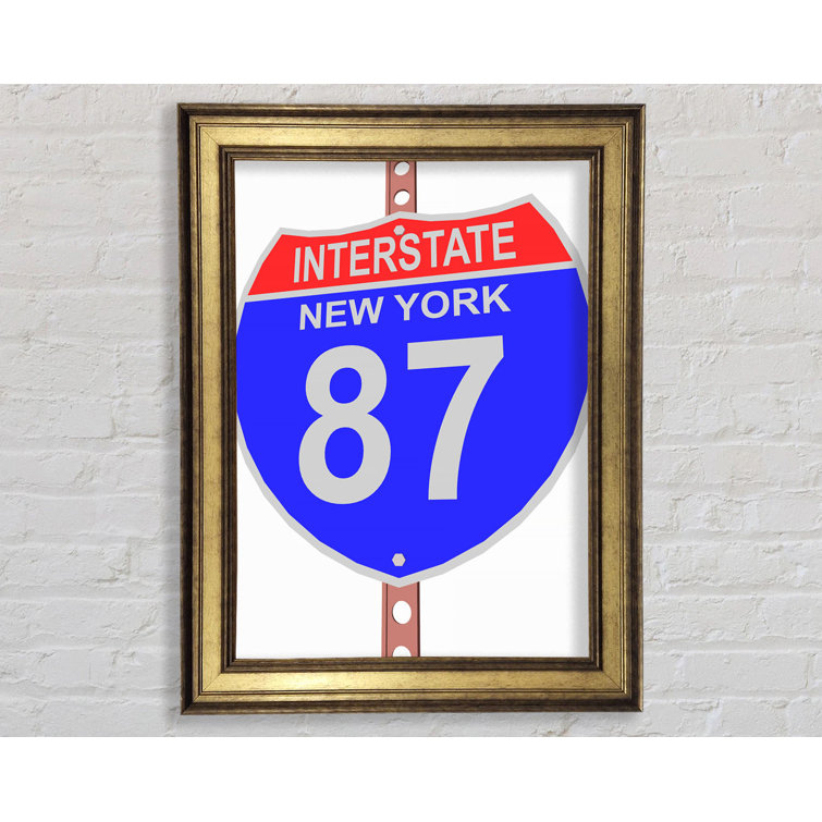 Bright Star Interstate 87 Sign - Single Picture Frame Art Prints ...