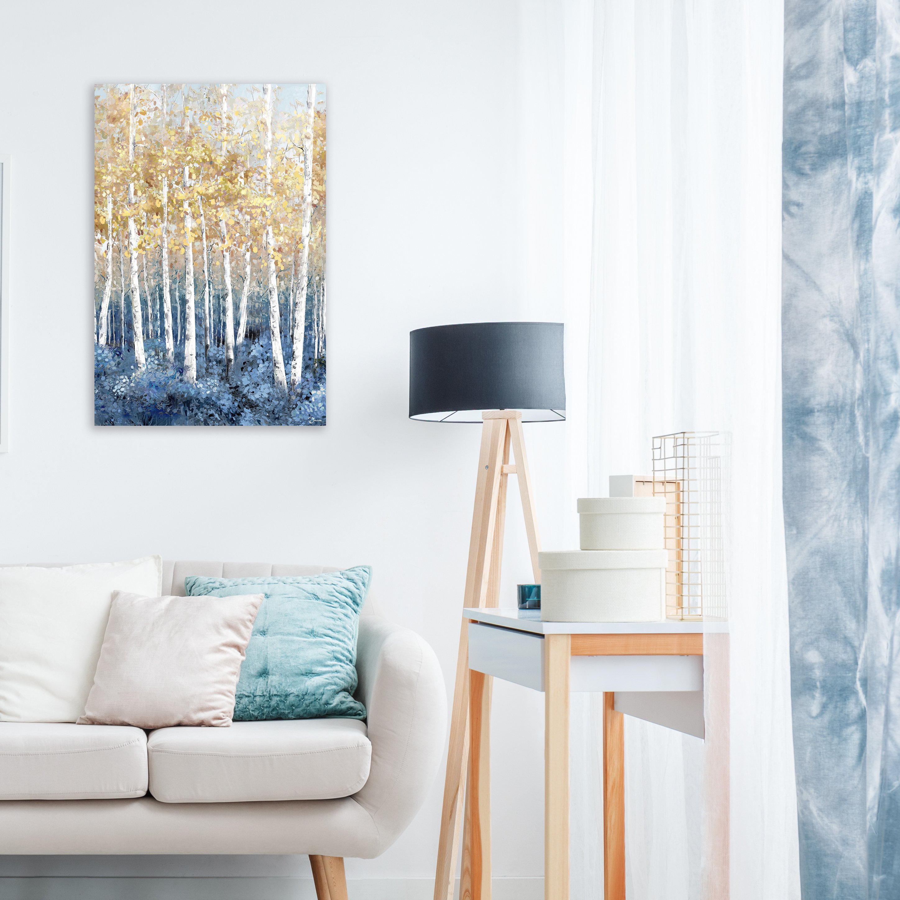 Loon Peak® Gleaming Forest On Canvas Painting | Wayfair