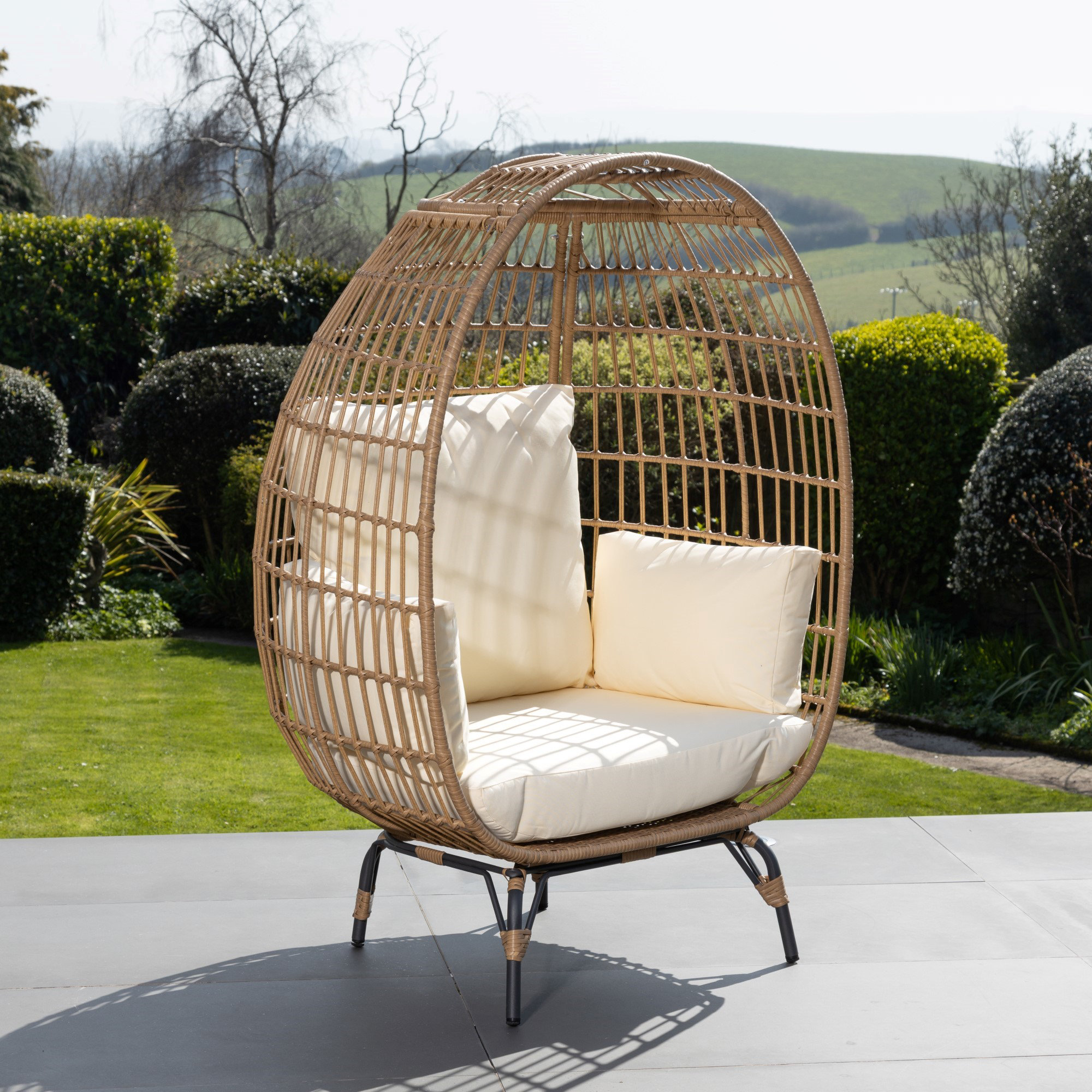 Bloomsbury Market Sunelle Oval Shaped Standing Egg Chair | Wayfair.co.uk