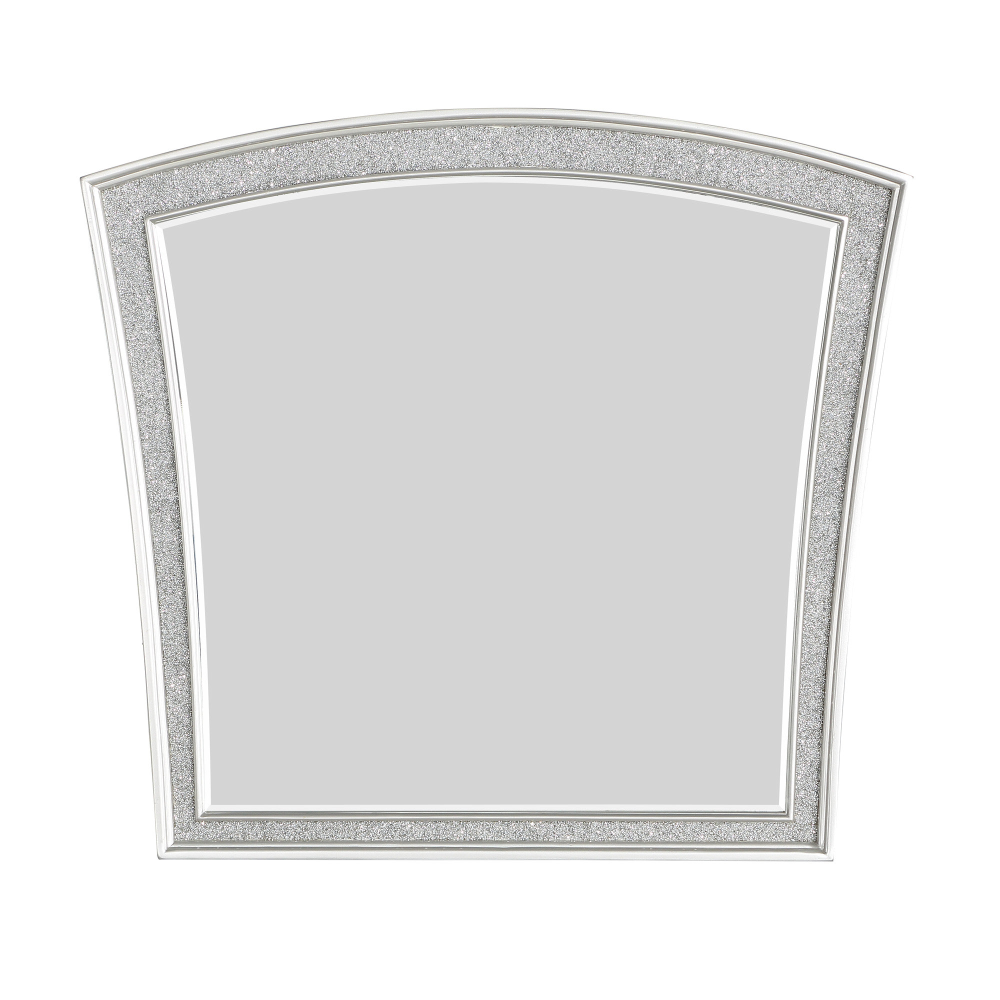 Mercer41 Exquisite Rhinestone-Inlaid Platinum Mirror With Expansive ...