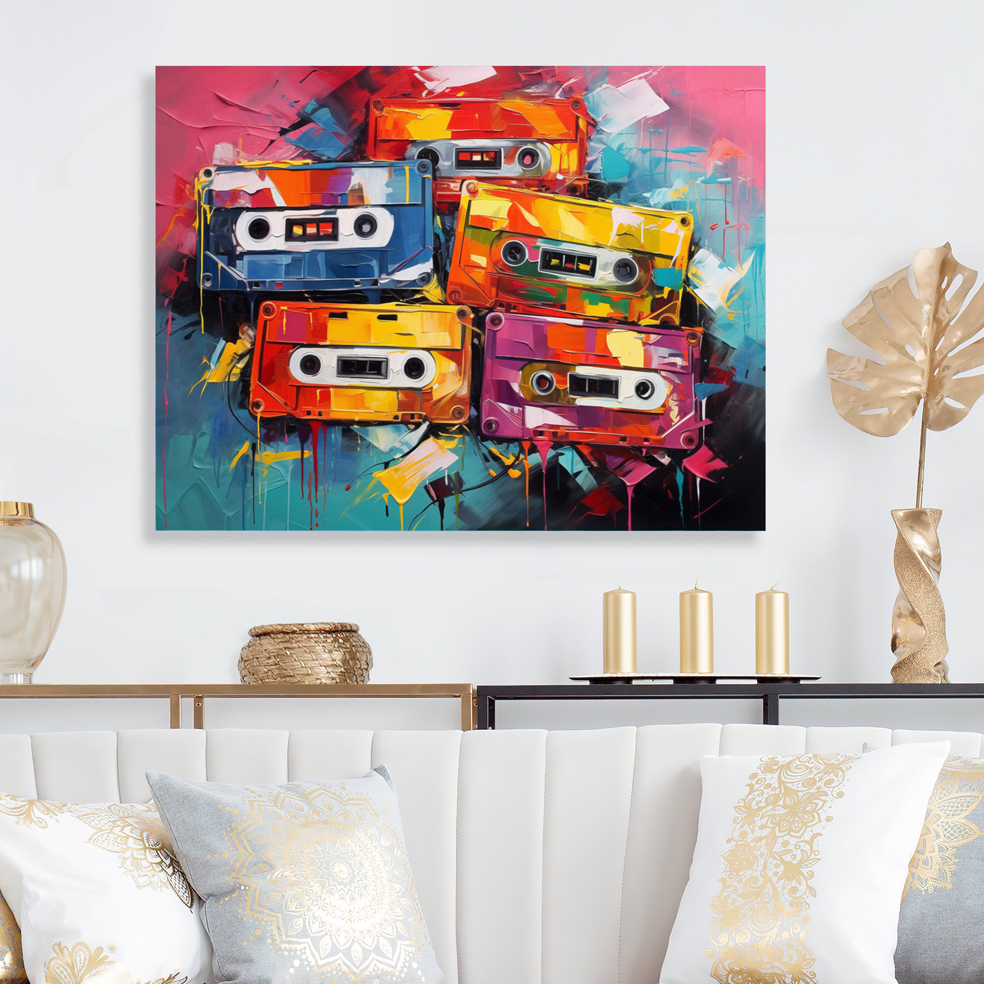 17 Stories Cassette Tapes Retro Rhythms IV - Music Metal Wall Decor ...