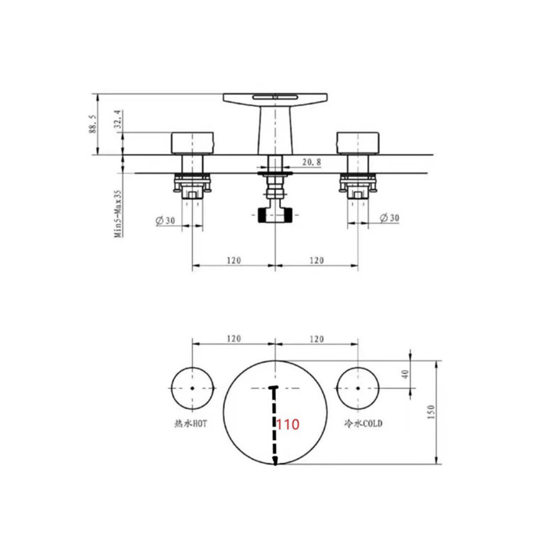 AvaMalis Single-Hole 2-handle Bathroom Faucet | Wayfair