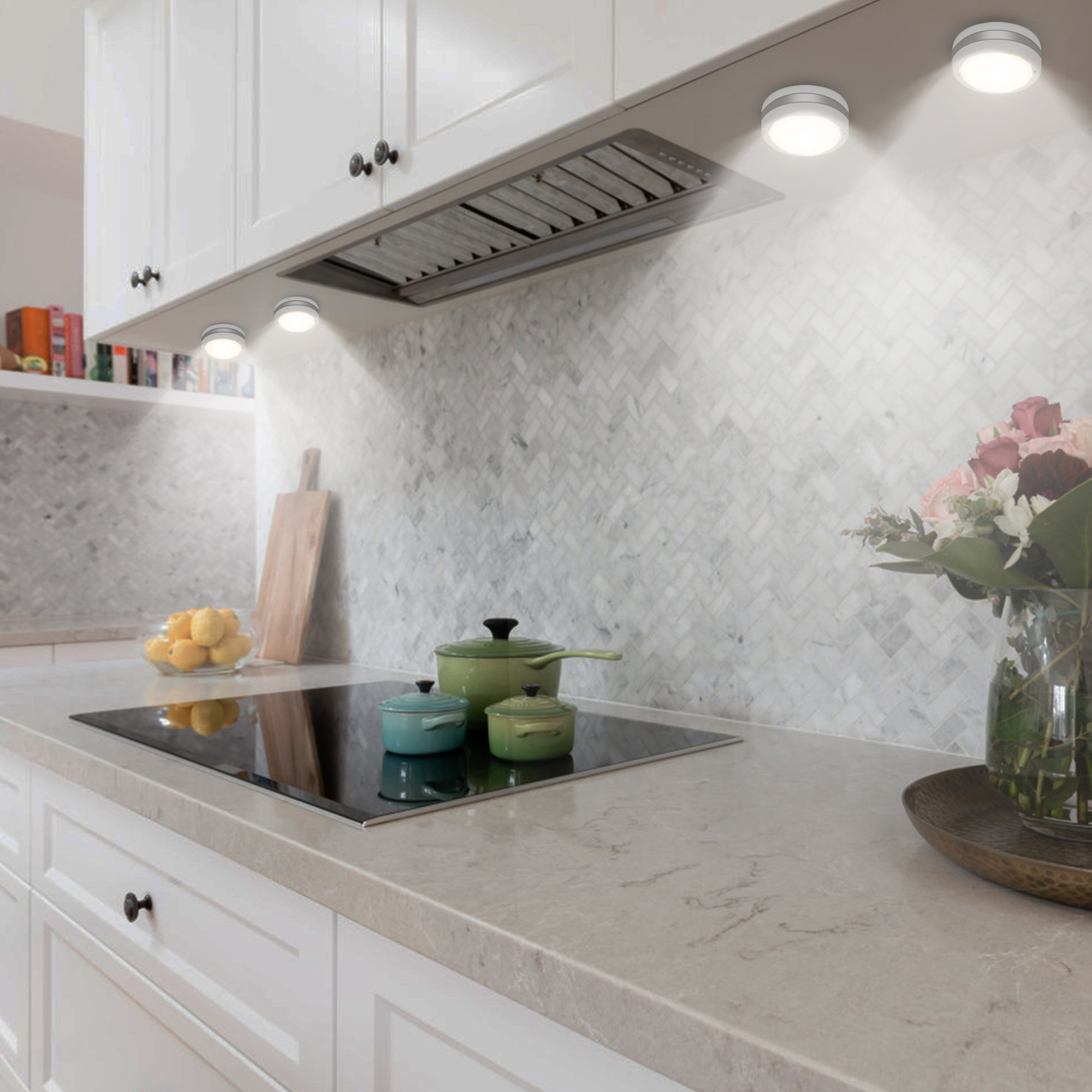 Hansen 6-Light LED Under Cabinet Puck Light & Reviews | Wayfair