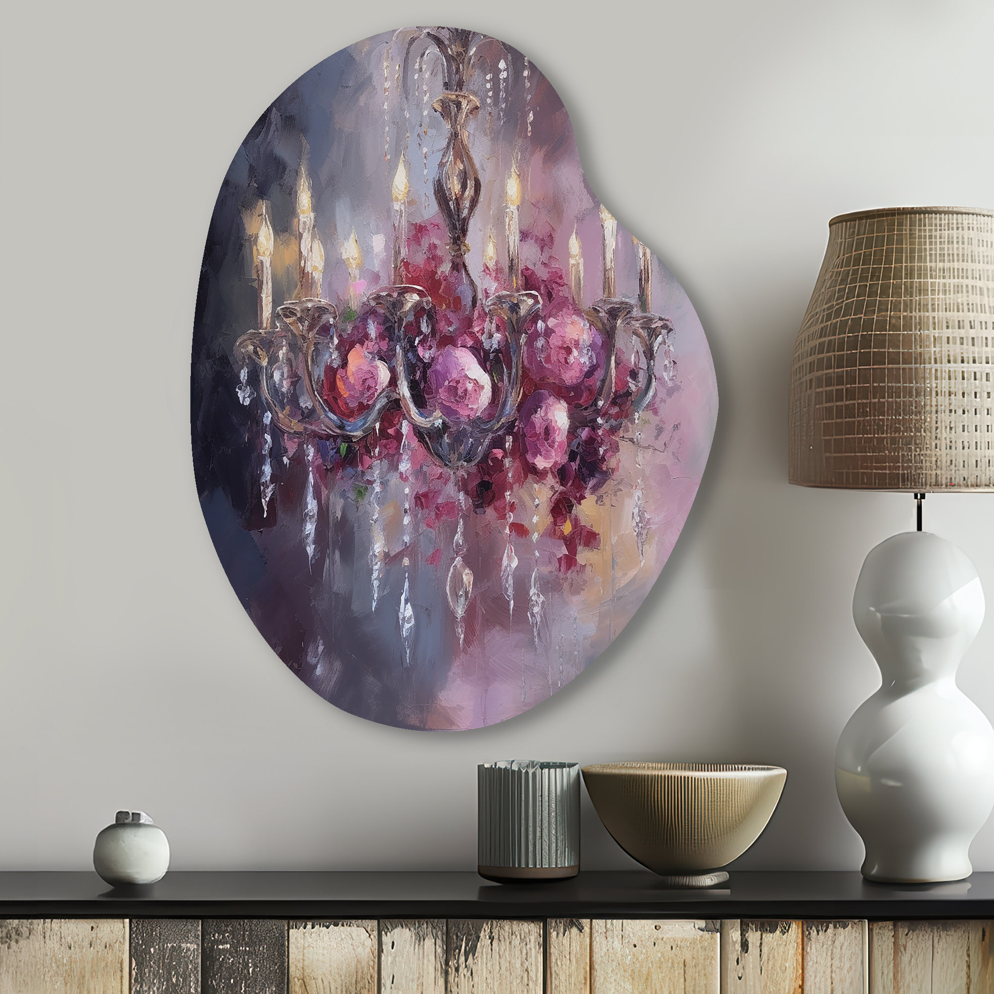 Design Art Elegant Floral Chandelier I - Chandelier Pear Shape ...