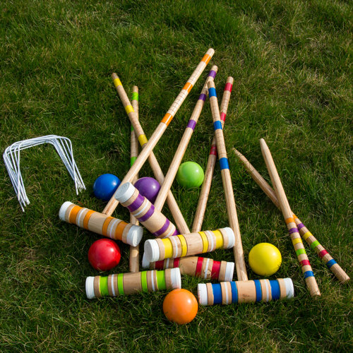 Hey! Play! Solid Wood Croquet with Carrying Case & Reviews | Wayfair