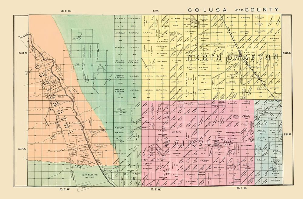 Trinx Yolo Northwest California Landowner - De Pue 1879 Poster Print By ...
