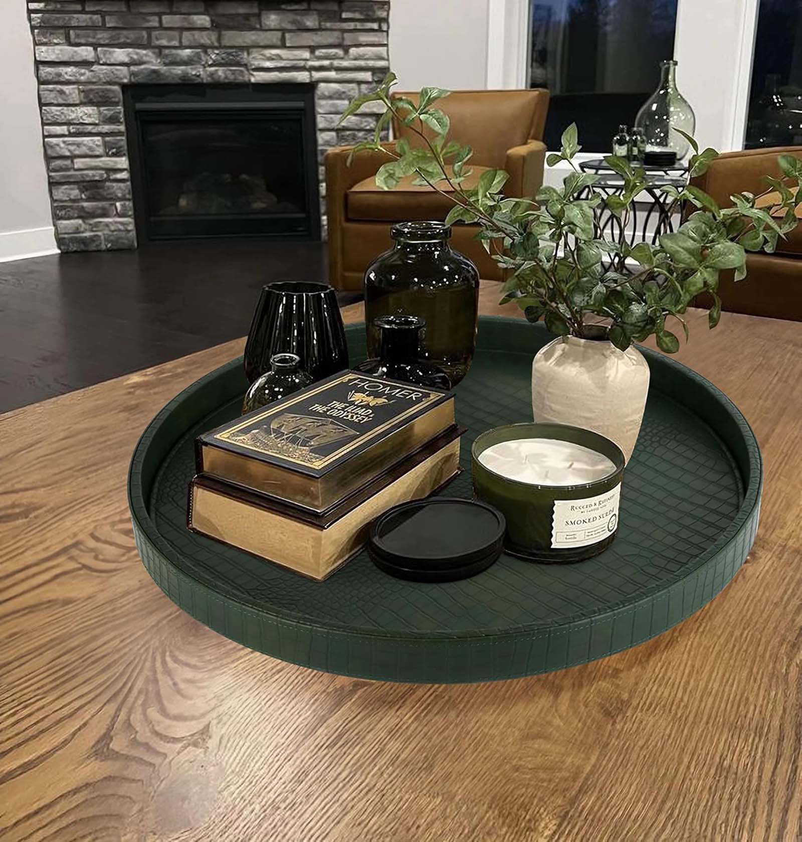 NEUTRALPOSTURE Extra Large Round Serving Tray 20'', Elegant Oversized ...