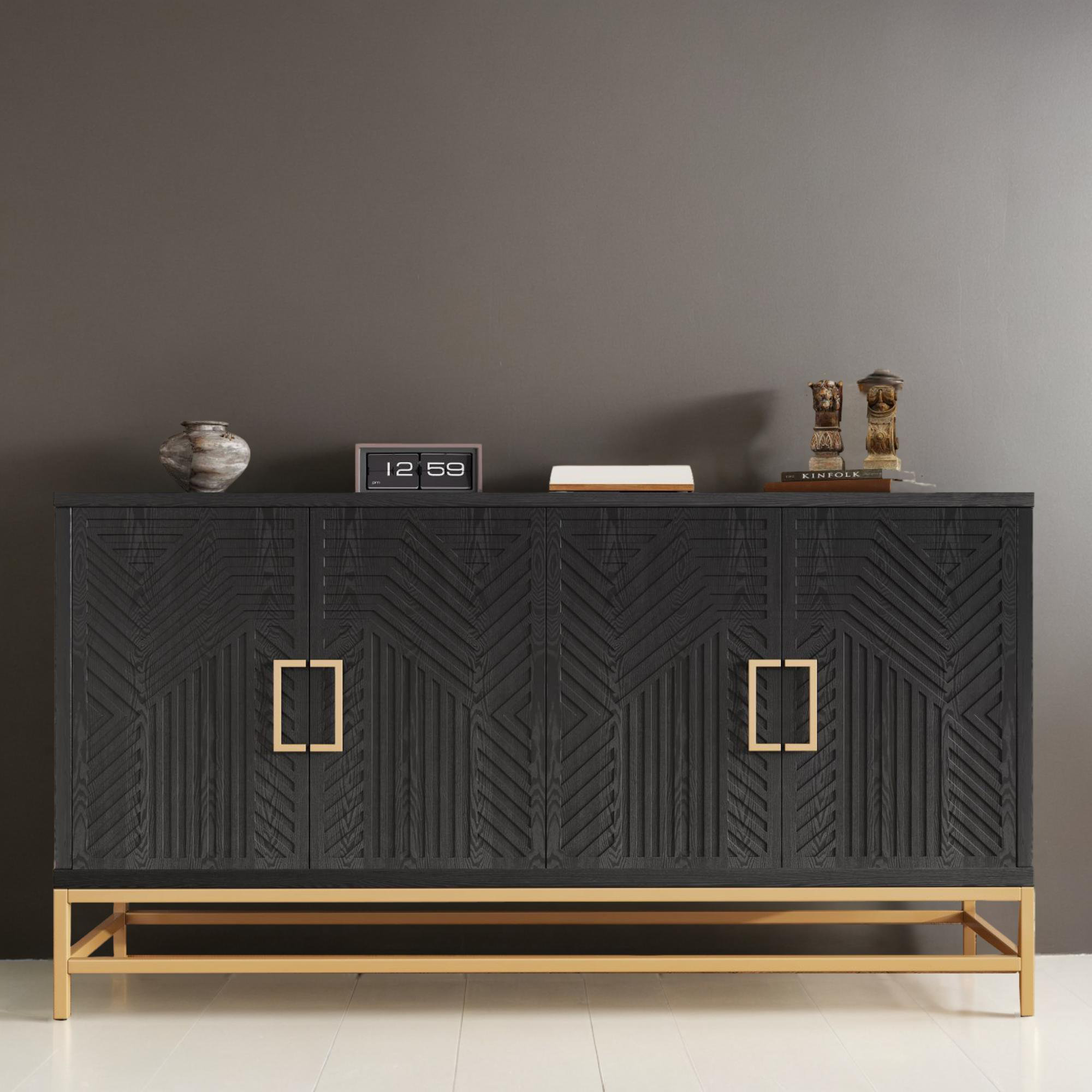 Everly Quinn 60" Console Table Entryway Sideboard for Hallway Living ...