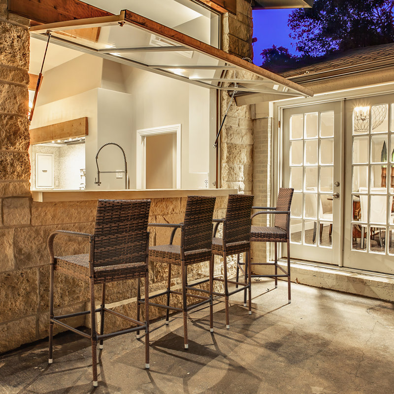 Lark Manor™ Marcela Outdoor Chair Patio Bar Stool & Reviews | Wayfair