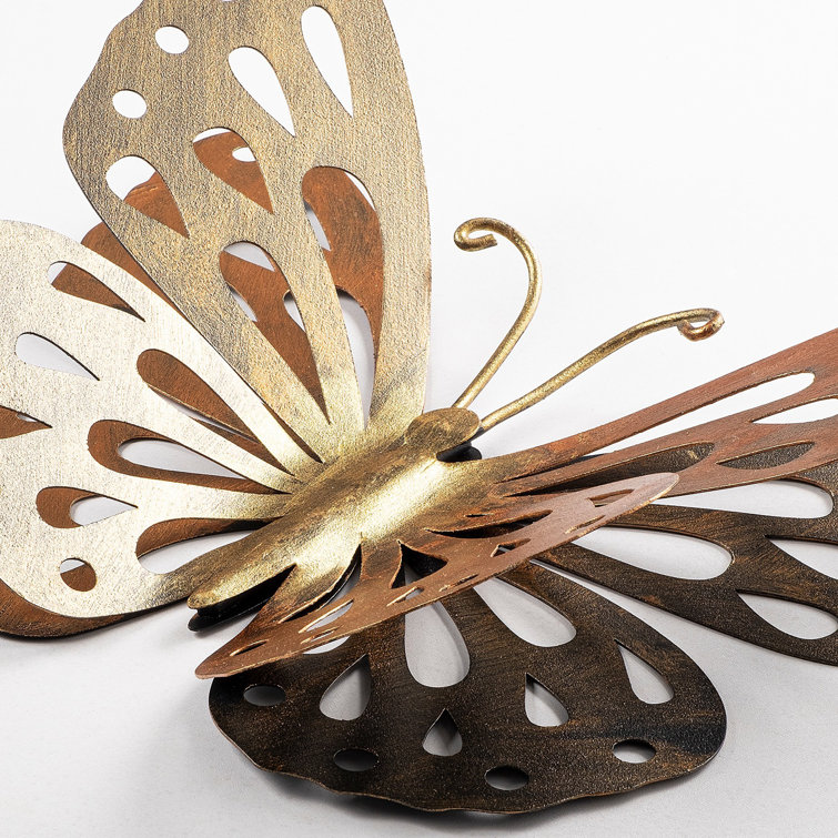 August Grove® Farmhouse Insects Wall Decor on Metal | Wayfair