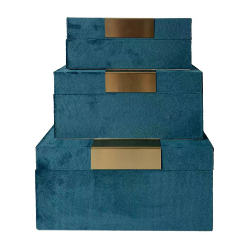 Blue Decorative Boxes You'll Love | Wayfair