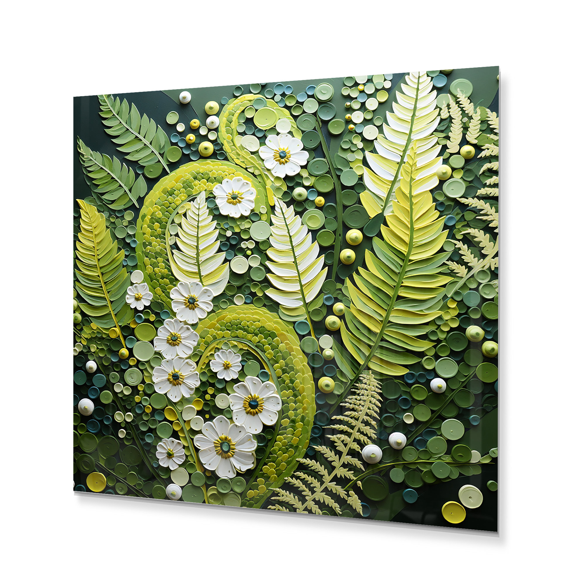 Winston Porter Light Green Ferns Plant Whimsical Spirals I - Floral ...