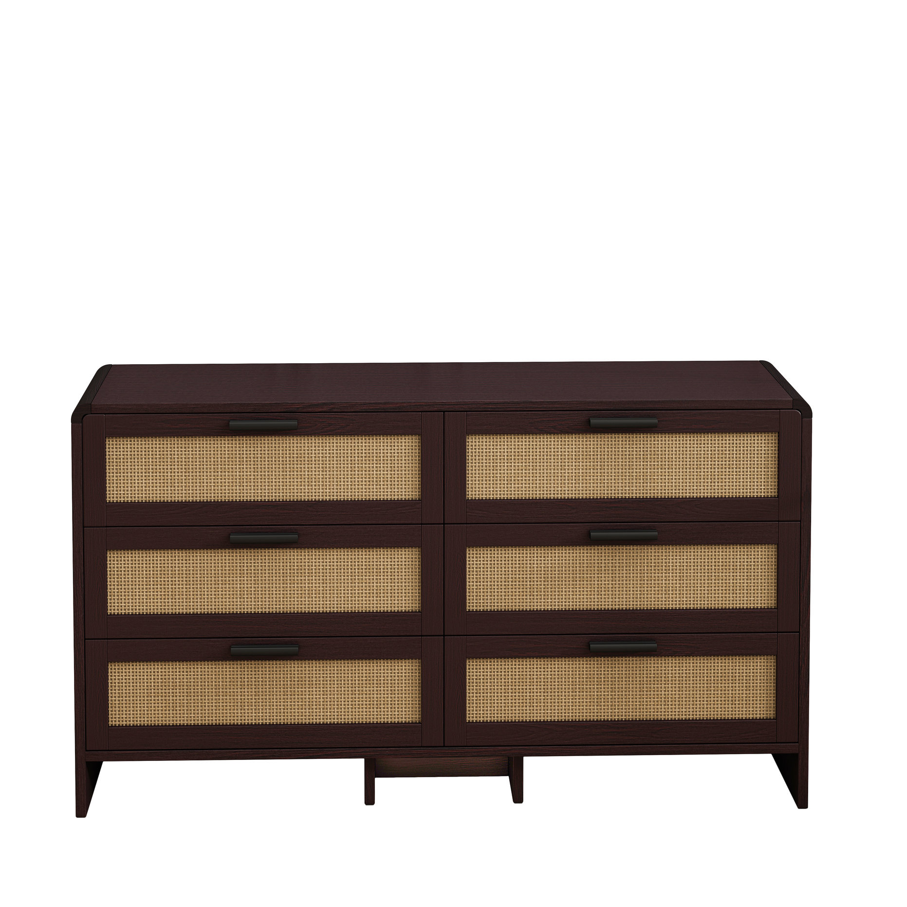 Dakota Fields Arc Shaped Corner Wardrobe - 6 Drawers, Natural Space ...