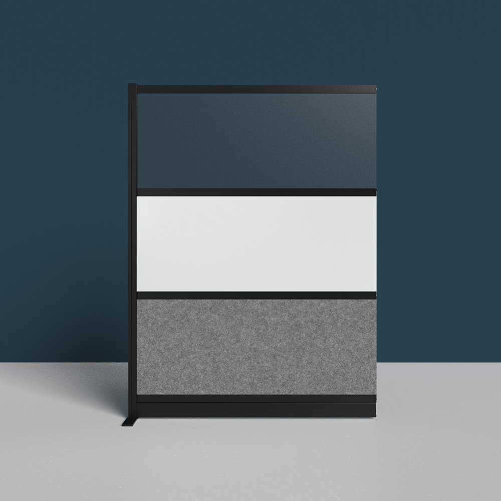 Luxor Harmony Workflow Modular Wall with Frame - 53" x 70" Wide Panel ...