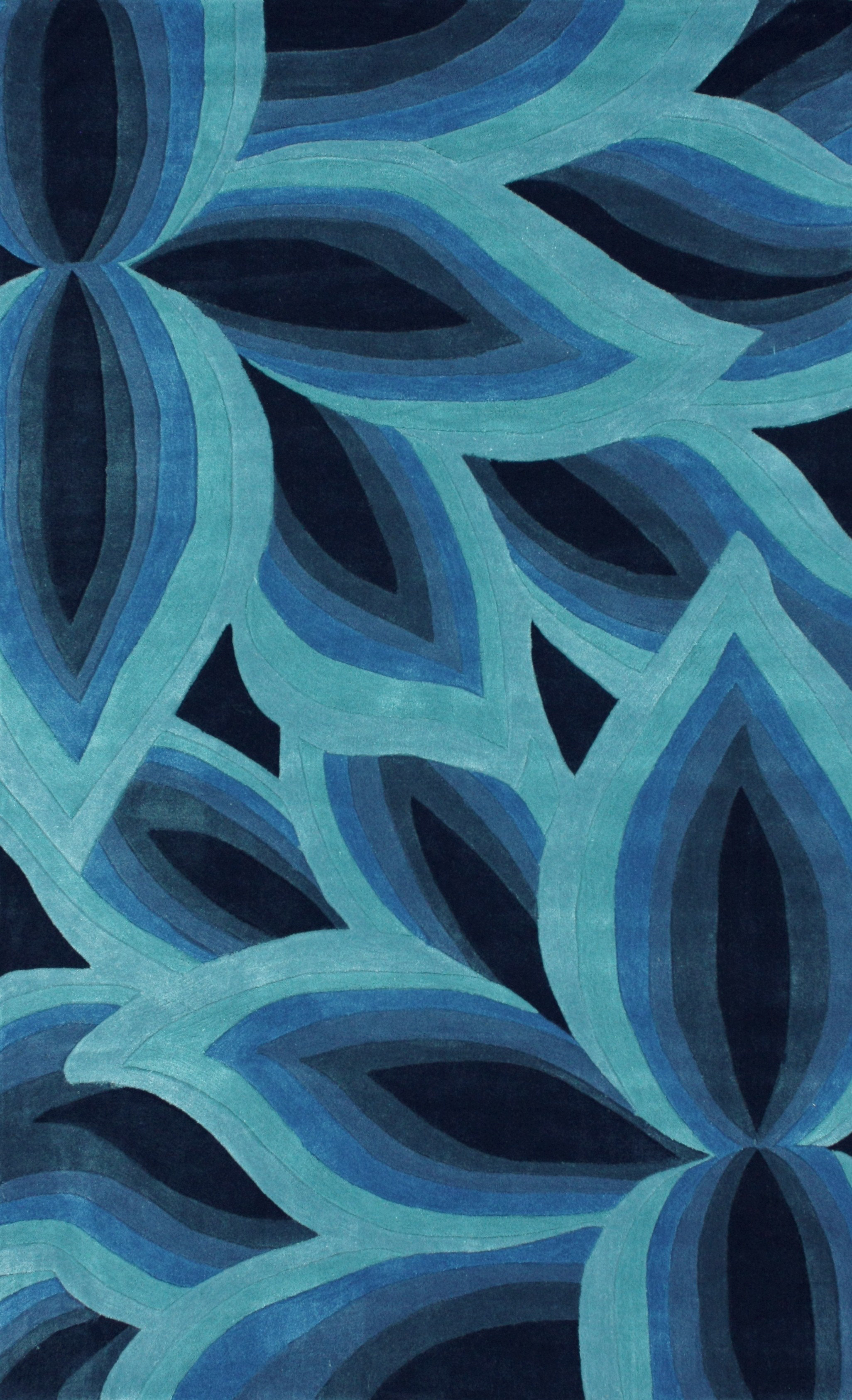 Lark Manor™ Irmine Blue Flower Petals Rug | Wayfair