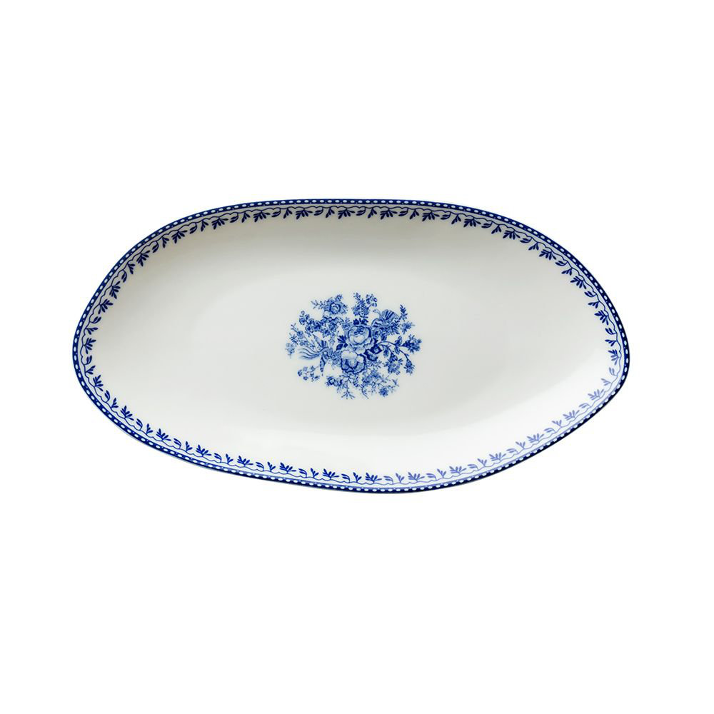 Luzerne Lancaster Blue Oval Plate 9.75 In By Luzerne (Case Of 36 ...