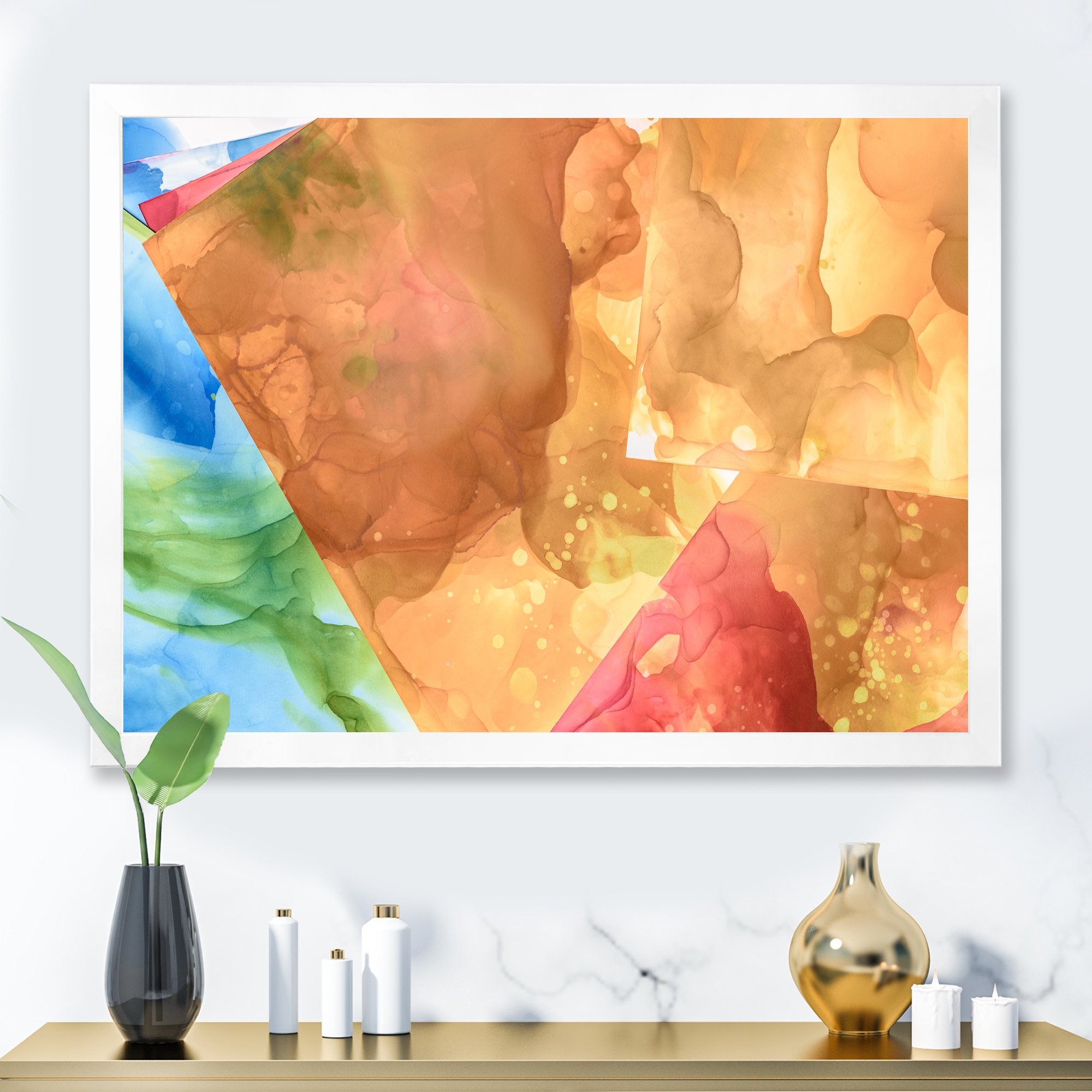 Wrought Studio Blue & Yellow Mixing Liquid Ink II " Blue & Yellow ...