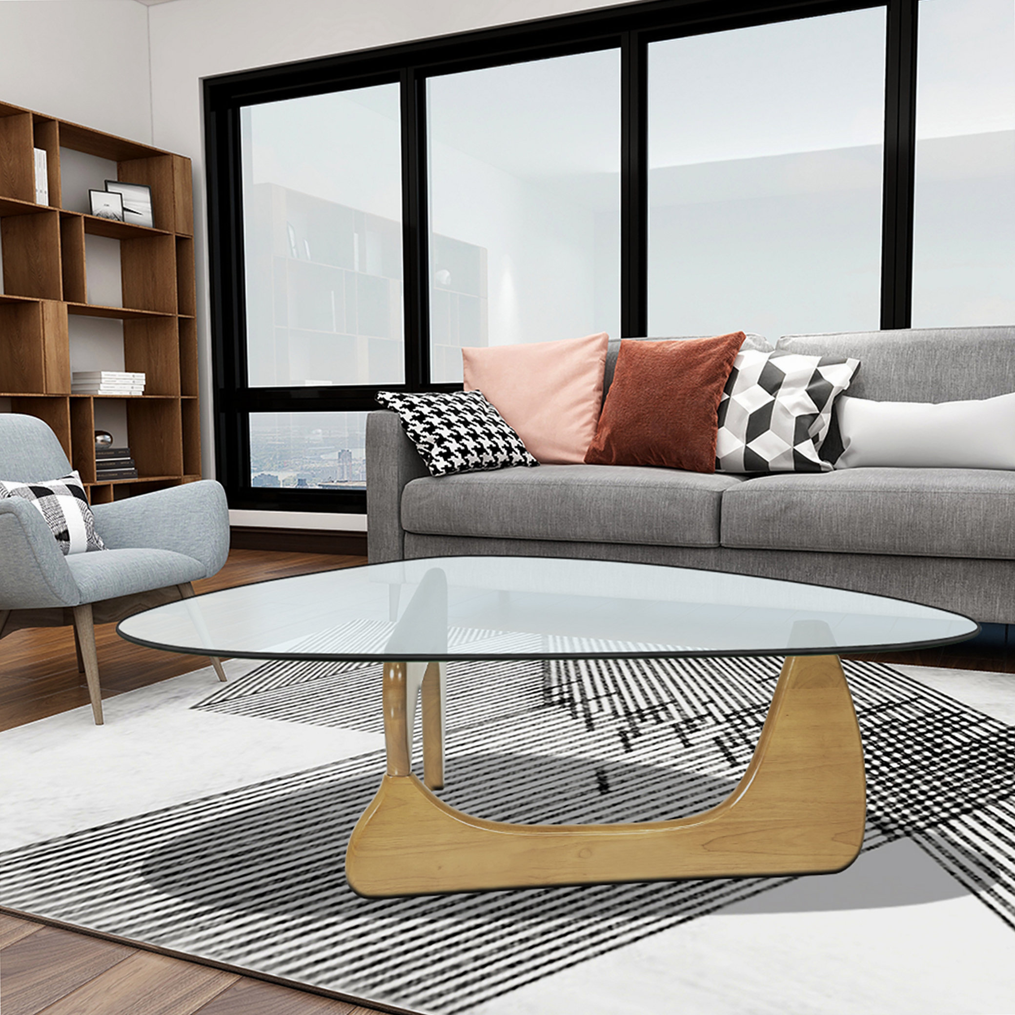 George Oliver Khamoni Abstract Coffee Table,New Design Classic Triangle ...