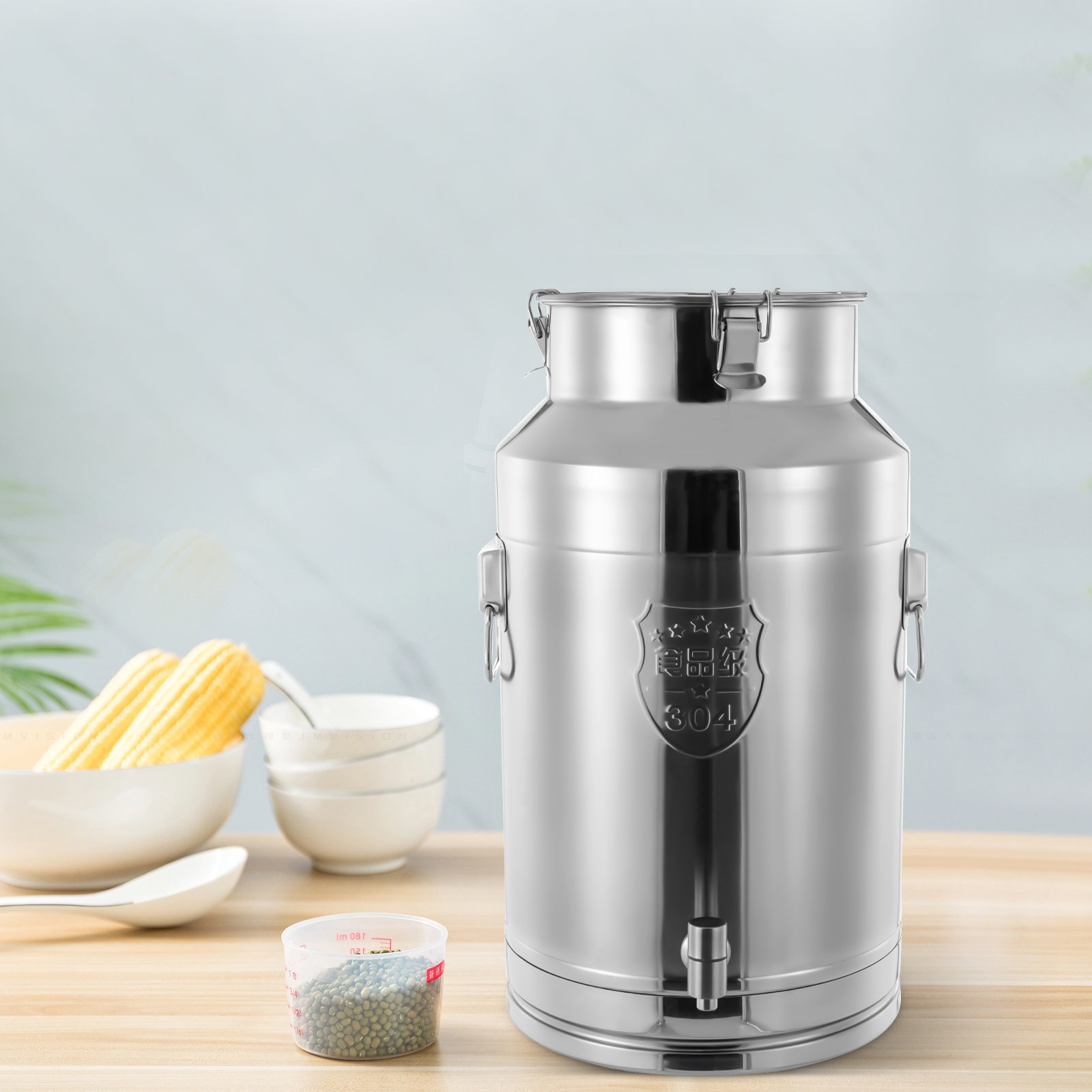 Wildon Home® 35L Stainless Steel Milk Bucket With Faucet | Wayfair
