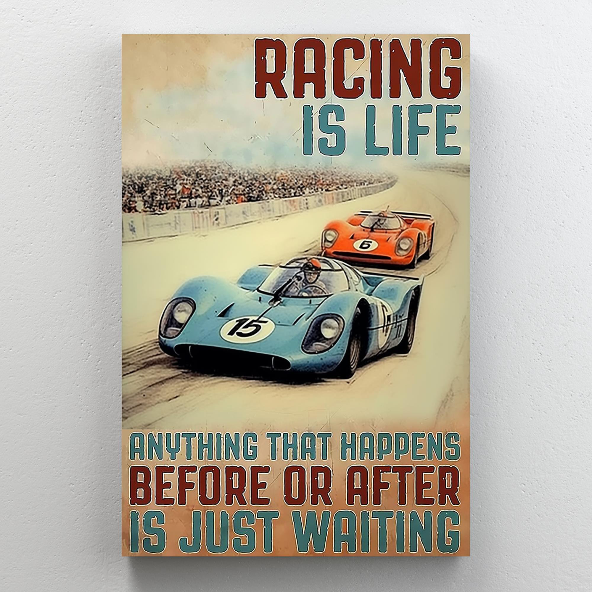 Trinx Car Racing Racing Is Life - 1 Piece Rectangle Graphic Art Print ...