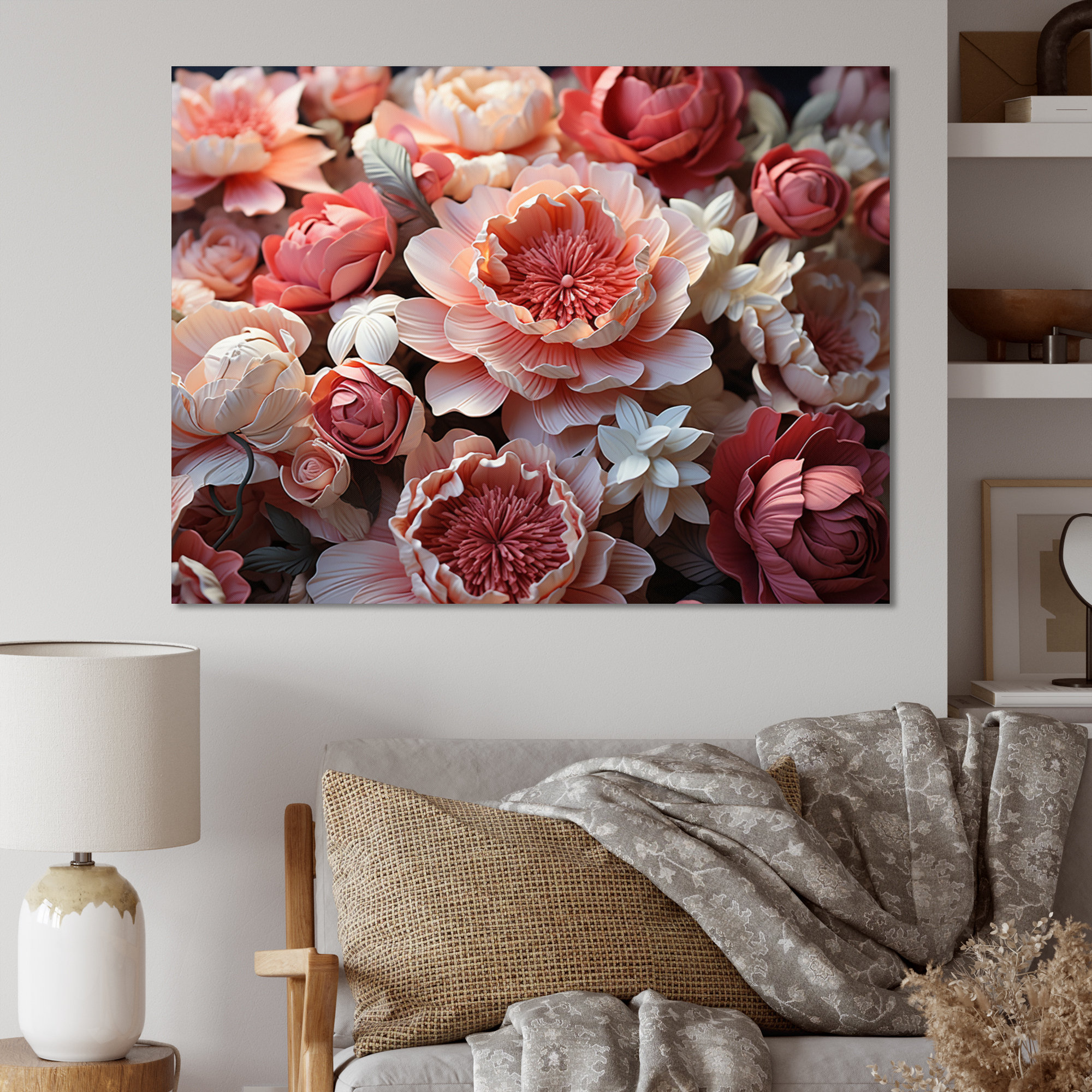 Wildon Home® Pink Flowers Bouquet Delicate Harmony II - Print | Wayfair