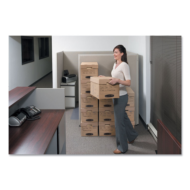 BANKERS BOX Boîte de classement avec couvercle verrouillable, lettre ...