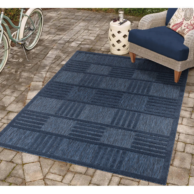 George Oliver Capone Patchwork Blue Area Rug | Wayfair.ie