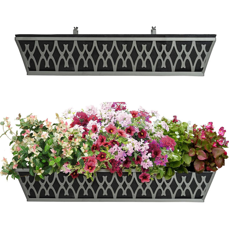 Winston Porter 2-pack 30" Window Box Planters With Adjustable Brackets ...