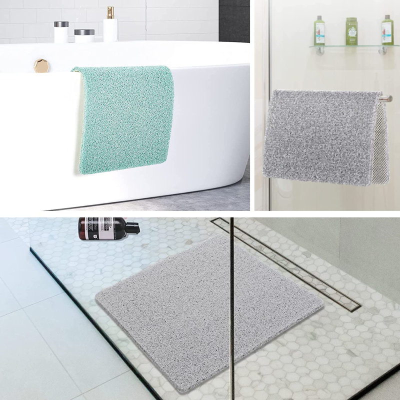 Symple Stuff Aharon Polyvinyl Chloride (PVC) Shower Mat | Wayfair