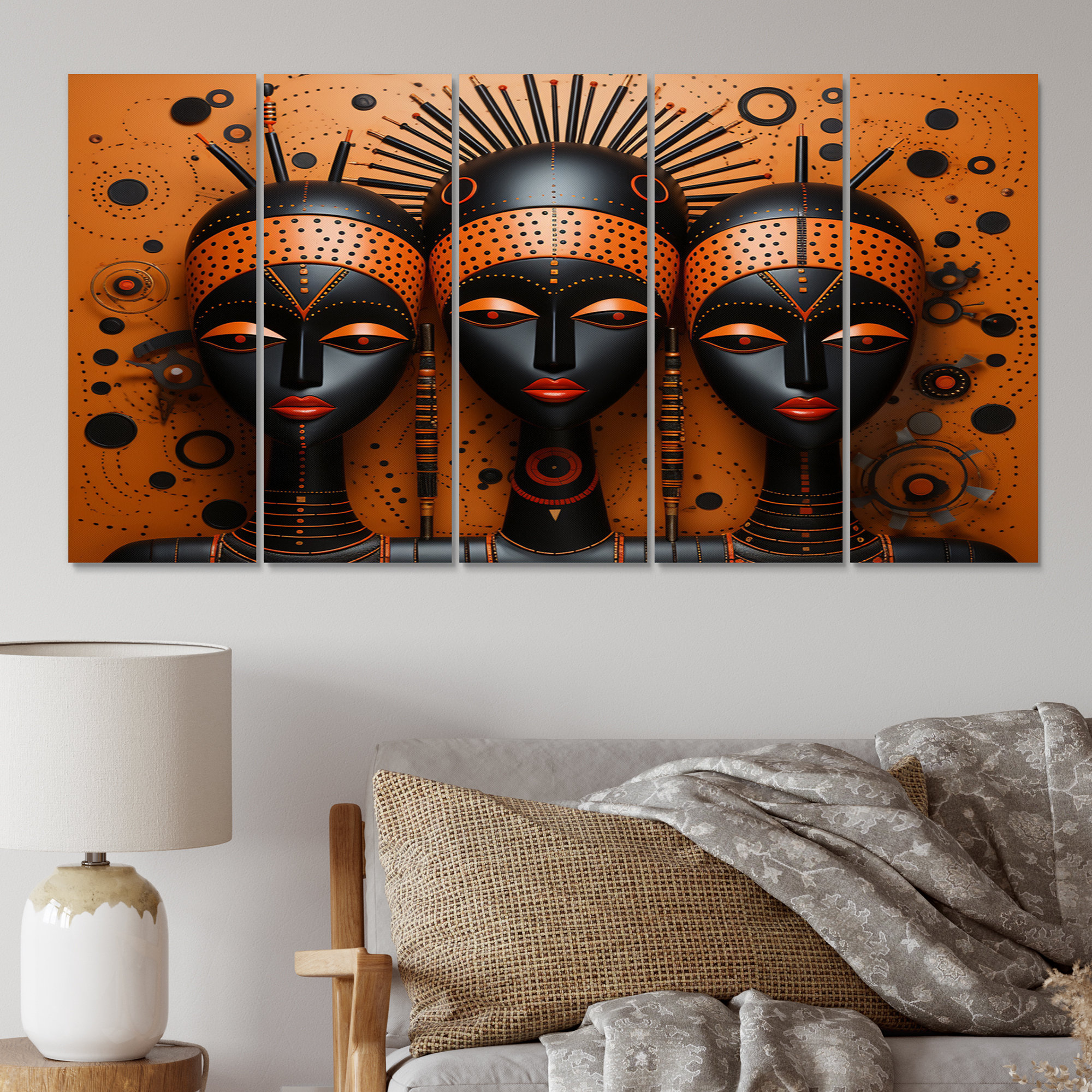 Dakota Fields African Tribal Rhythms IV - African Tribal Canvas Art ...