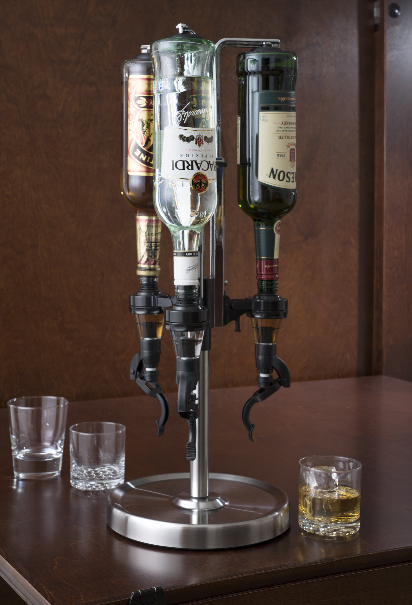 Oggi Barware Professional 3 Bottle Liquor Dispenser & Reviews | Wayfair