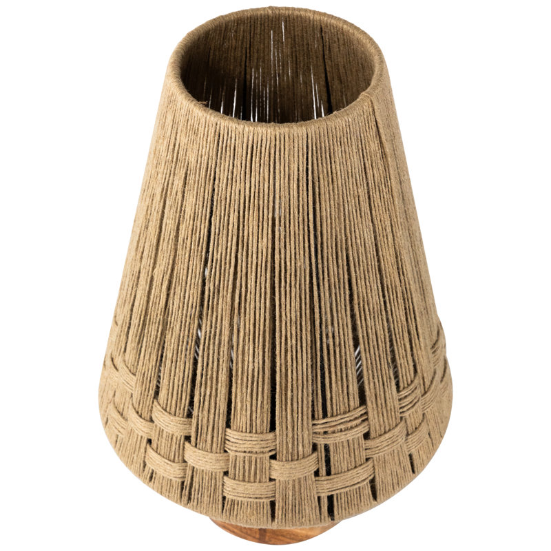 Northlight Seasonal Iron & Jute Table Lamp With Base - 14.75" - Beige ...