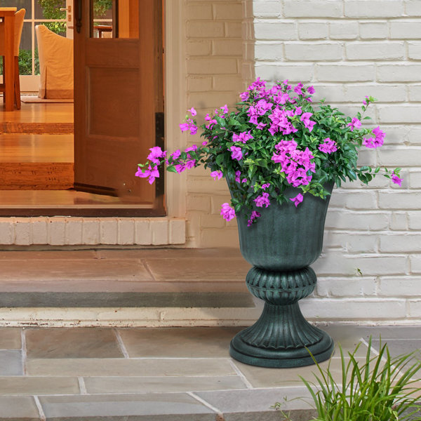 Charlton Home® Ciresila Classic Moroccan Bronze Urn Planter Decorative ...