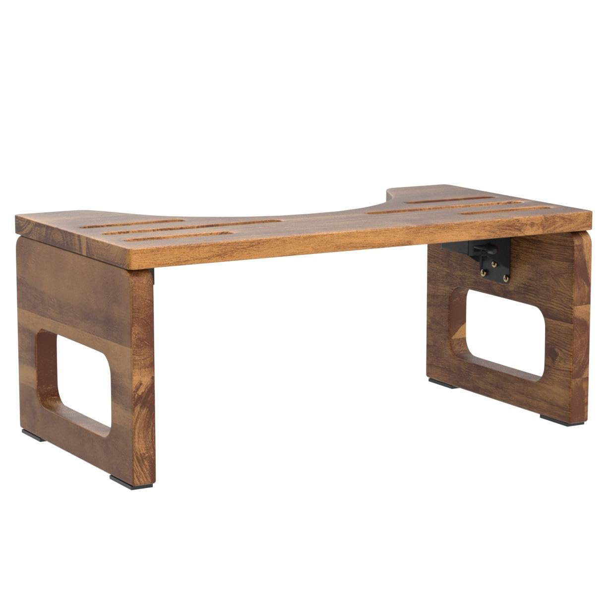 APPENIN WINTER PARK CORP Foldable Toilet Stool, Acacia Wood Poop Stool ...