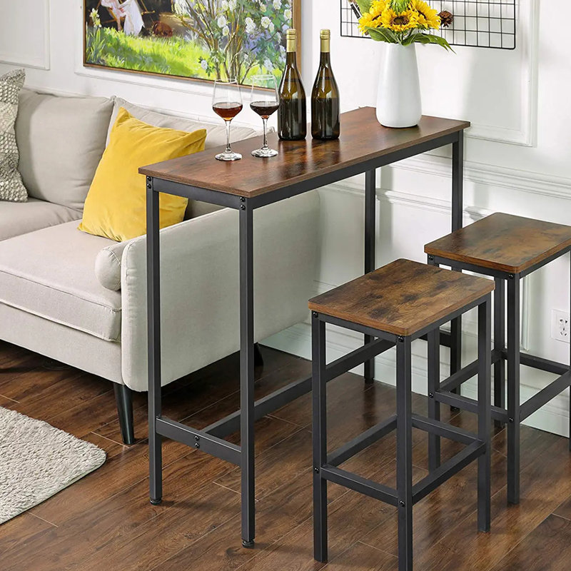 17 Stories Bar Table, Narrow Long Bar Table, Kitchen Dining Table, High ...