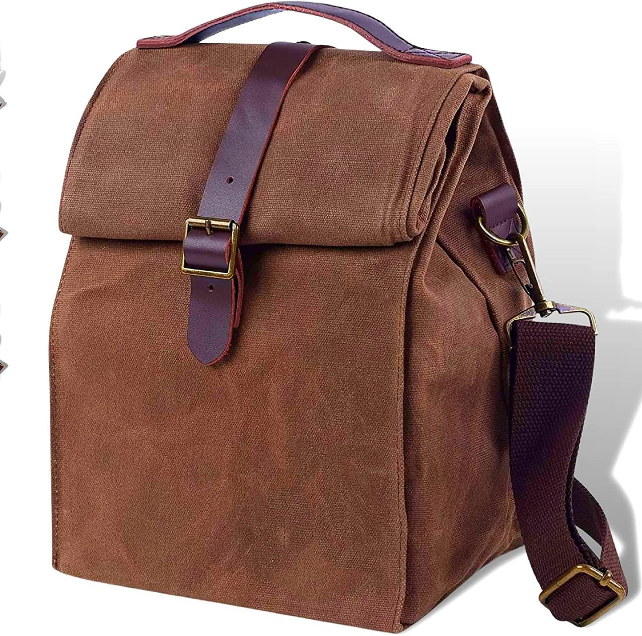 BEACHWATER POOL & SPA, LLC Lunch Bag 10L Sturdy Waxed Canvas Lunch Box ...