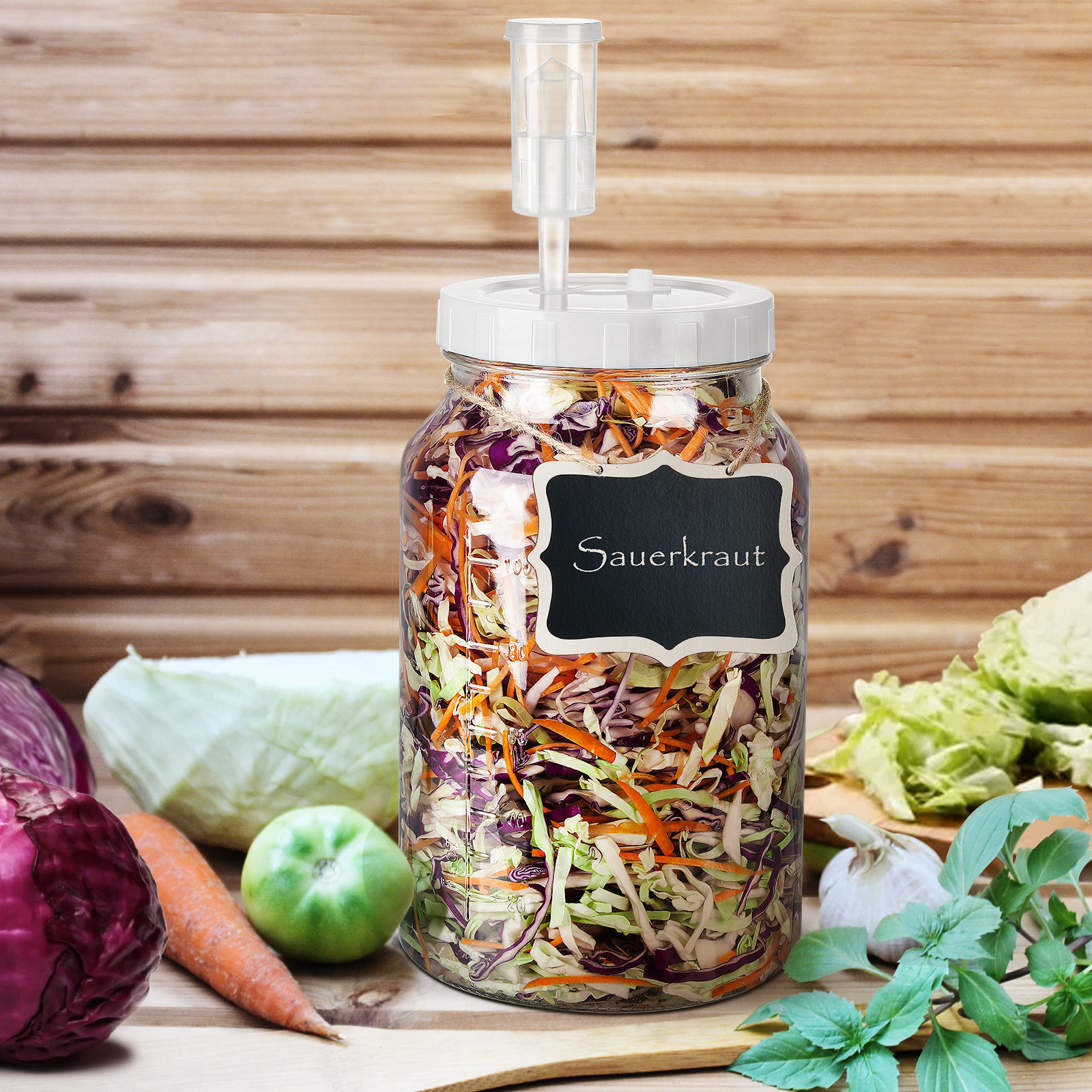 syntic 2 Qty 146 OZ Pickle Jar Fermentation Jar Glass Jar with Lid ...