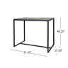 Latitude Run® Wood Bar Table With Black Powder-Coated Iron Frame ...