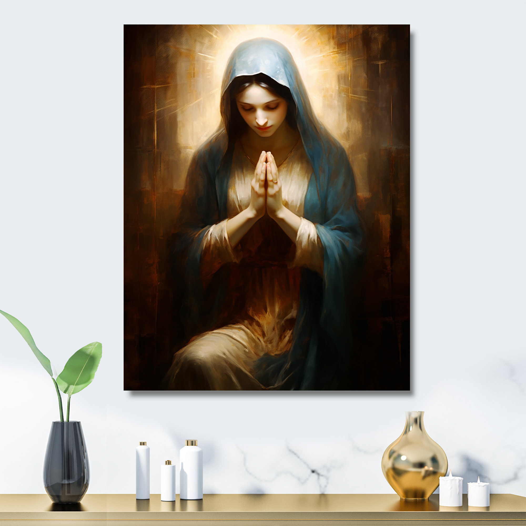 Red Barrel Studio Mother Mary Christian Portrait IV - Christianism ...