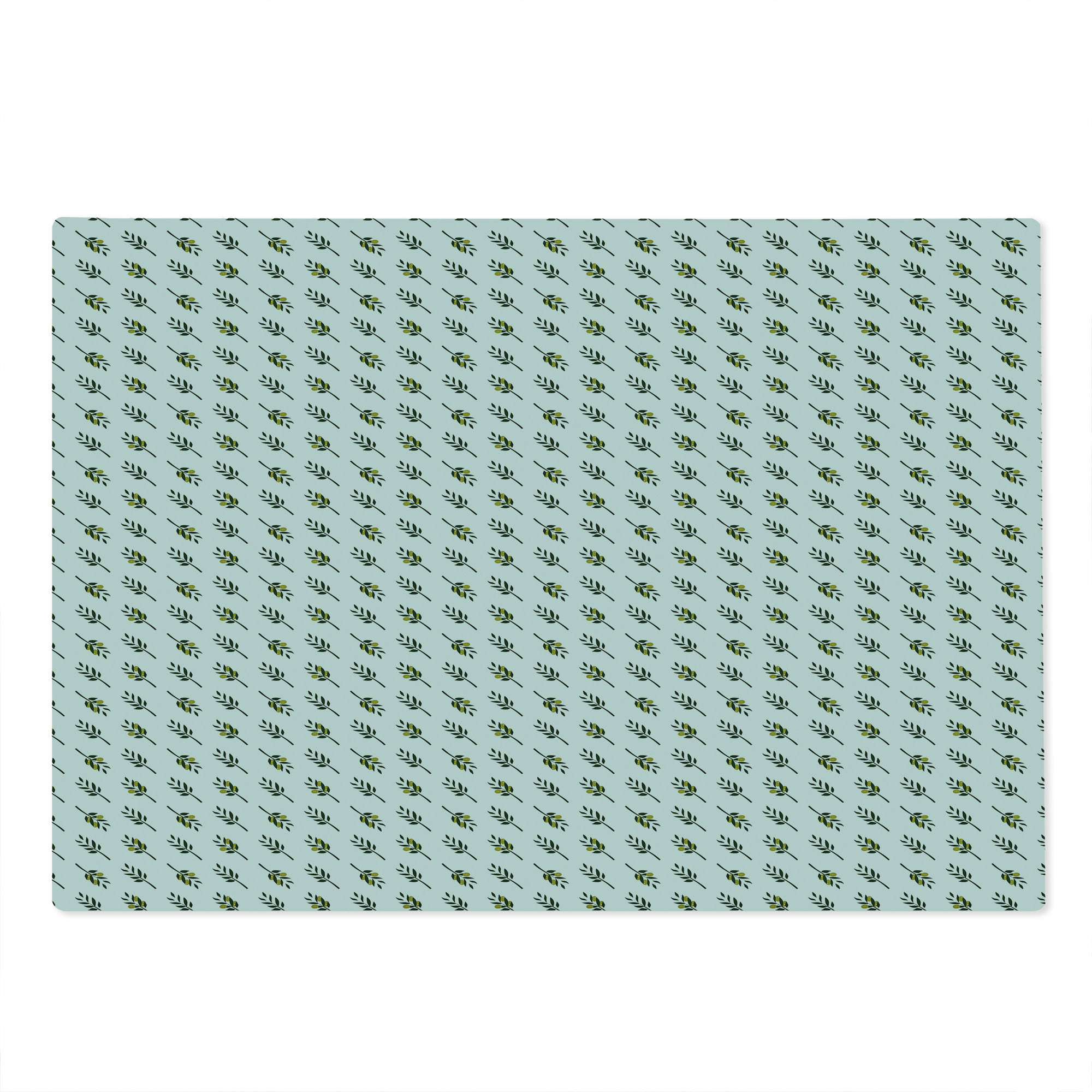 Ambesonne Botanical Cutting Board Large Size Diagonal Olive Branches ...