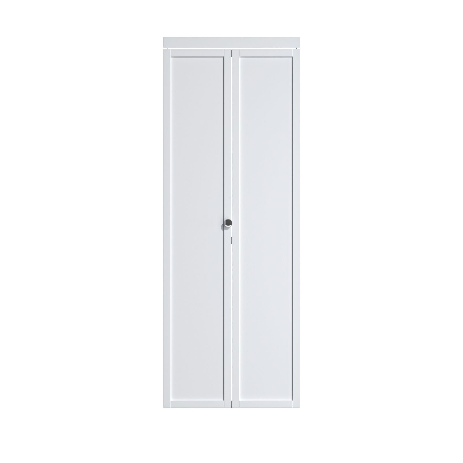 HOZONE 1-Lite Panel Solid Manufactured Wood Bifold Closet Doors with ...