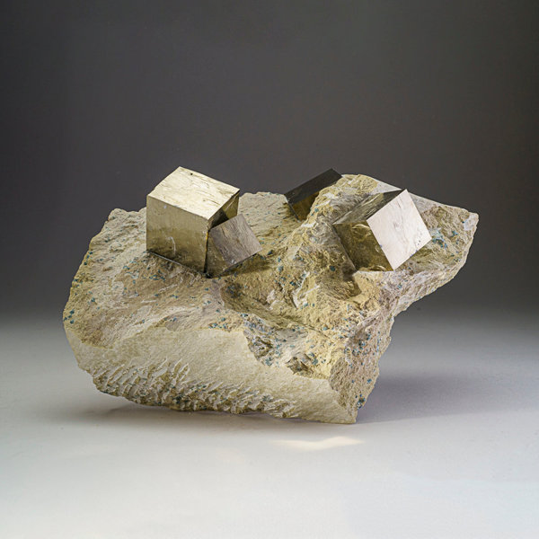 Astro Gallery of Gems Pyrite Cube On Basalt From Navajãºn, La Rioja ...