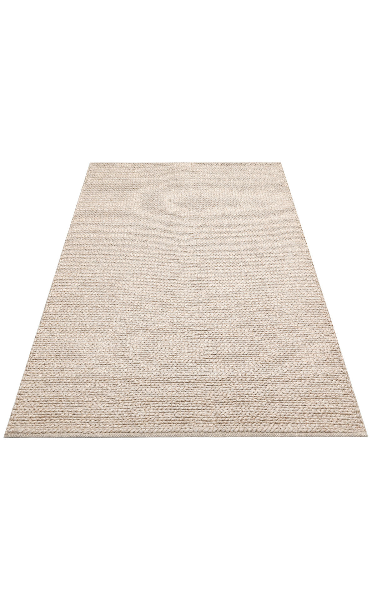 Lofy Zistersdorf Beige Modern Wool Jute Area Rug__Rectangle | Wayfair