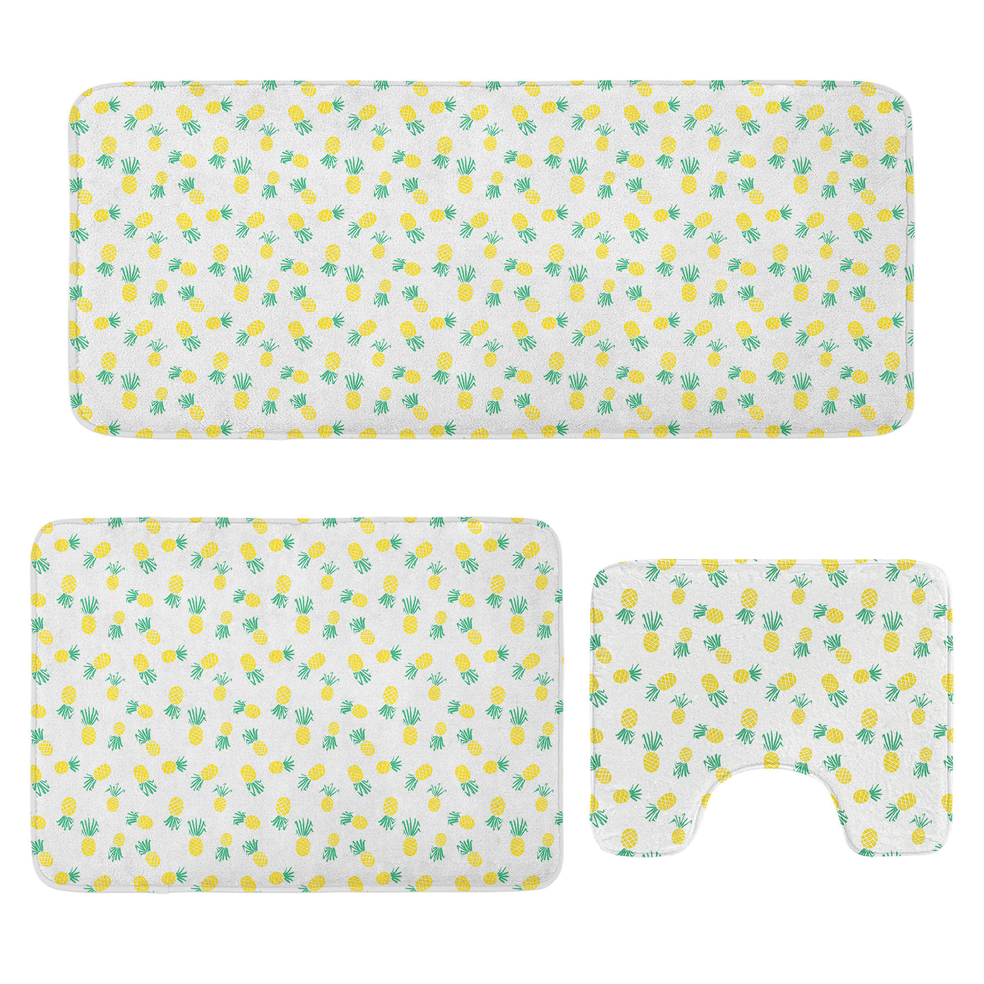 Latitude Run® Hawaii Bathroom Rug Set 3 Pieces U-Shape & Rectangle Mats ...
