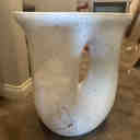 Wrought Studio™ U-Shaped Side Table Concrete Accent Coffee Table ...