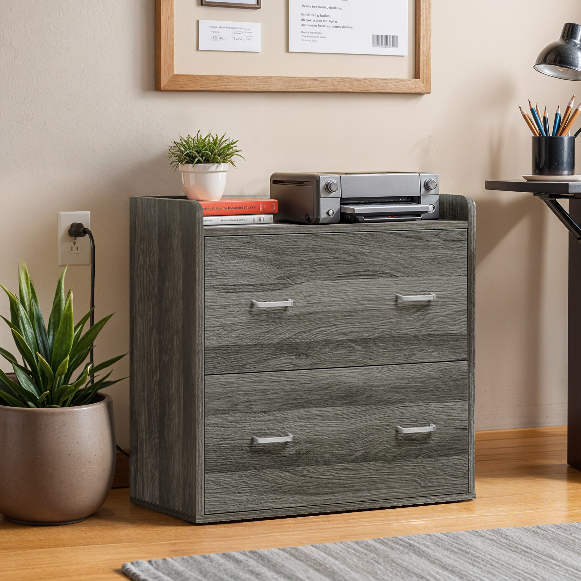 Inbox Zero Marhan 31.5'' Wide 2 -Drawer File Cabinet | Wayfair