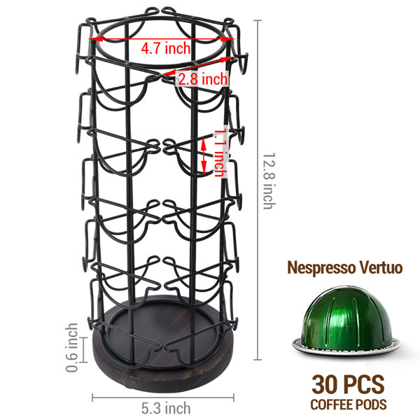 MyGift Coffee Bar Accessories Nespresso Vertuo Capsules Holder ...