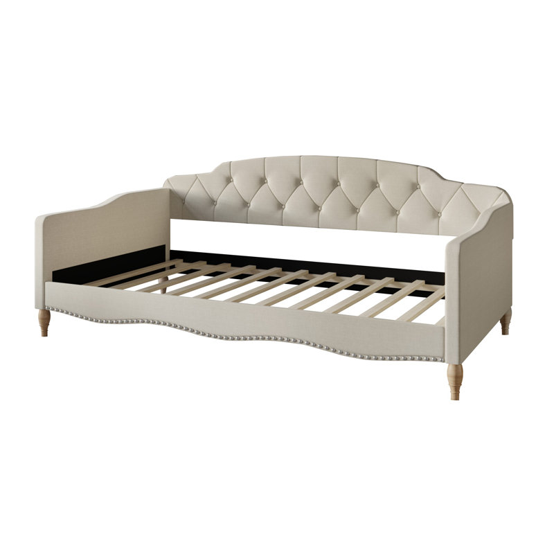 Charlton Home® Clotee Twin Size Daybed in Linen & Reviews | Wayfair