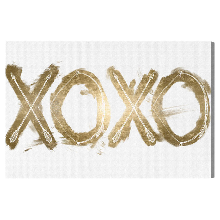 Oliver Gal Prints Warrior XOXO - Textual Art on Canvas | Wayfair