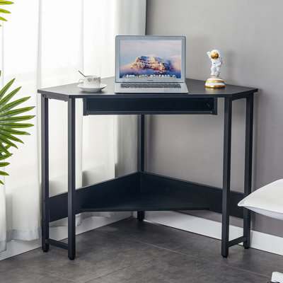 17 Stories Corner Computer Desk, Triangle Small Desk with Sturdy ...